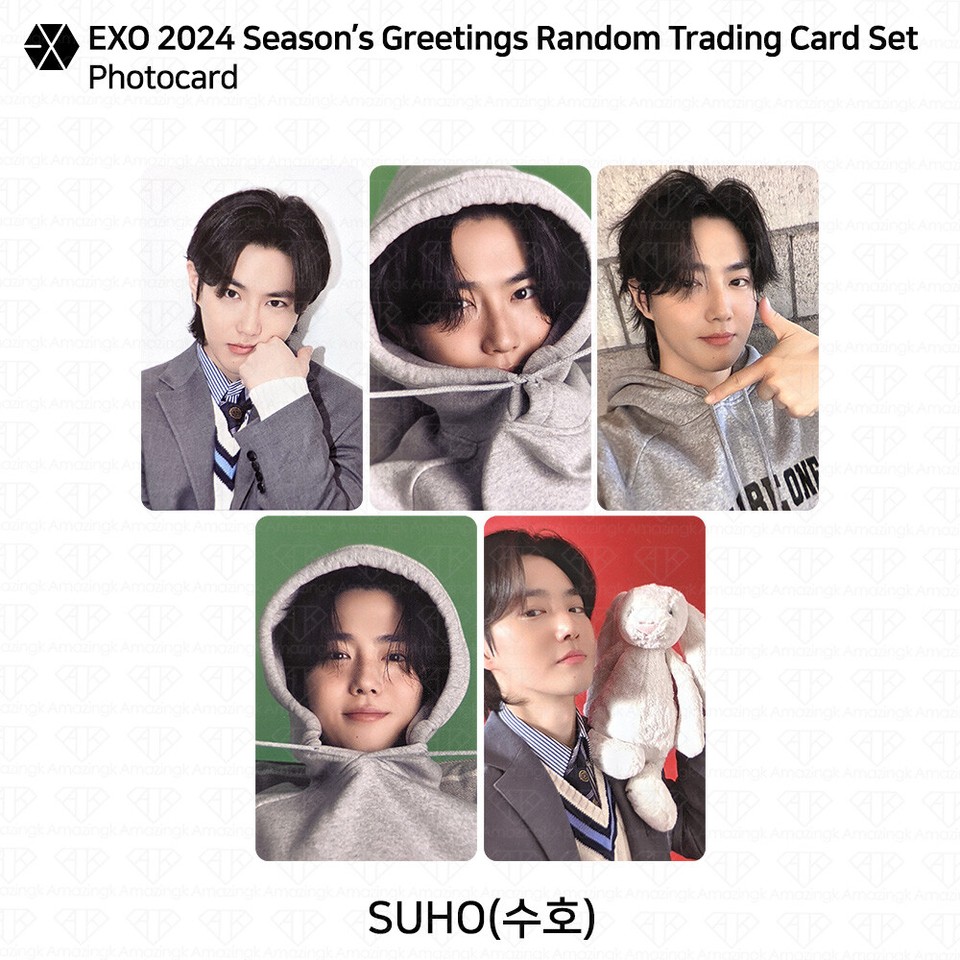 EXO 2024 Season's Greetigns Random Trading Card Set Concept Selfie Photocard | eBay