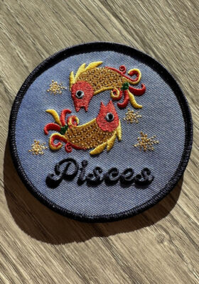 Pisces Zodiac Water Sign Astrology Horoscope Fish Symbol Embroidered ...