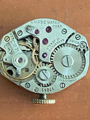 VINTAGE LADIES 18.30 X 14.90MM CHASE WRIST WATCH MOVEMENT, KEEPING TIME ...