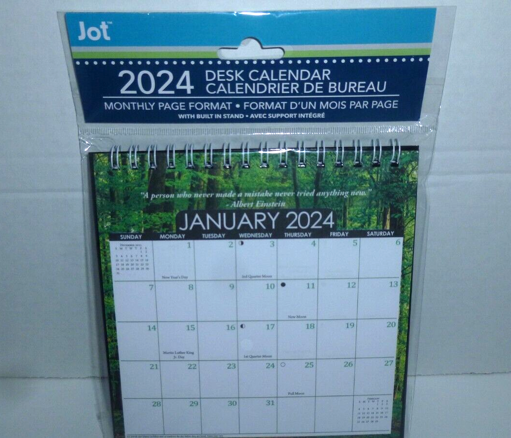 Jot 2024 Forest Desk Calendar-Monthly Format-6" "-Brand for sale online ...