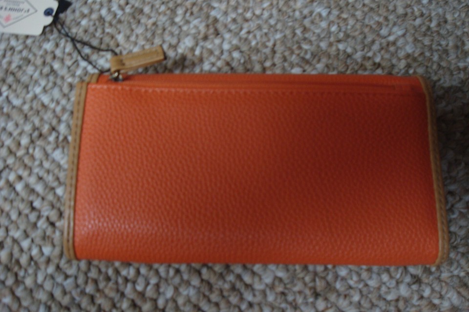 St Johns Bay Tangerine Orange Clutch Wallet. SJB Continental. MSRP $40 ...