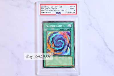 Yugioh / PSA 9 / LOB-059 / 1st edition (Wavy) / Polymerization / Super ...