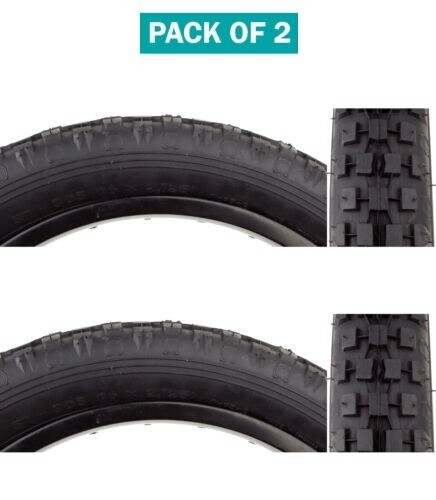 Pack of 2 Sunlite Knobby CST93 16x2.125 Wire TPI 40 Black/Black BMX | eBay