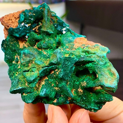 245G Natural green dioptase emerandine gemstone cluster mineral specimen | eBay