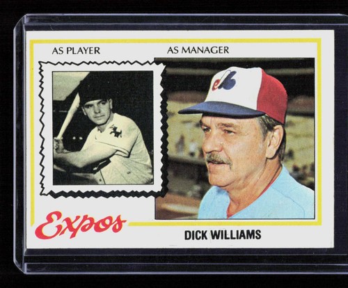 Dick Williams 1978 Topps #522 As Player / As Manager | eBay