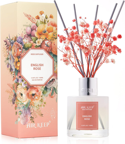 Reed Diffuser Set,3.38 Fl Oz (100 Ml) - English Rose Oil Diffusers with 8 Reed S 744110322286| eBay
