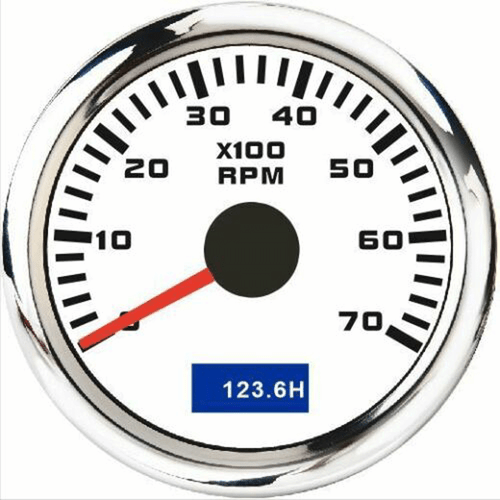 2" 52mm Boat Car Tachometer Tacho Gauge 0-7000 RPM with Engine Rev ...