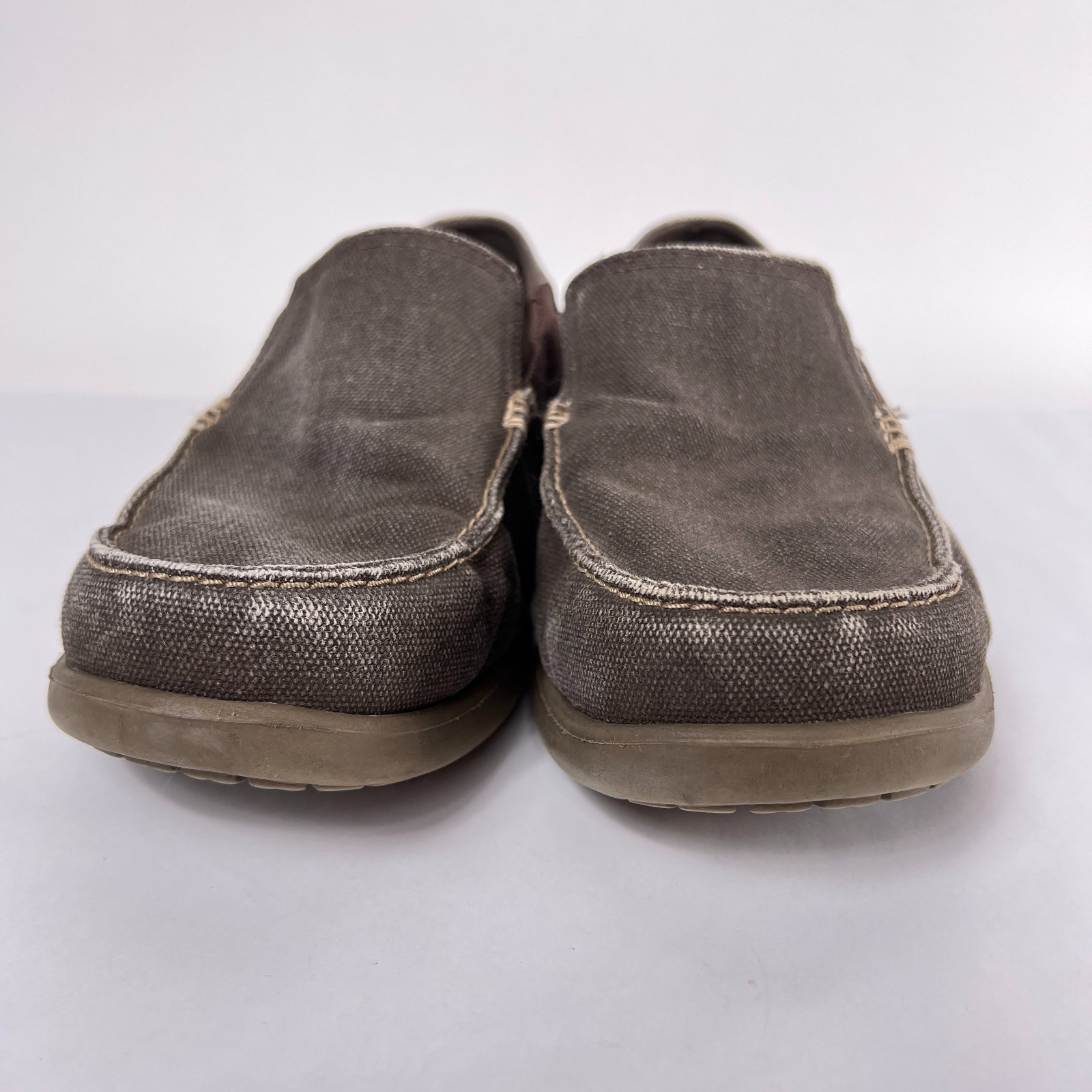 Crocs Santa Cruz 2 Luxe Faded Brown Canvas Slip On Co… - Gem