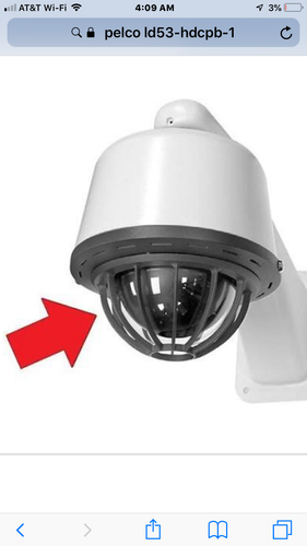 NEW PELCO LD53HDCPB-1 SPECTRA III/IV HEAVY DUTY CAGED CLEAR LOWER DOME ...