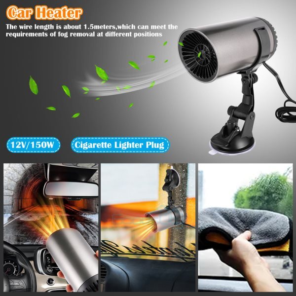 12V Electric Car Heater Portable Defogger Defroster Demister for Car ...