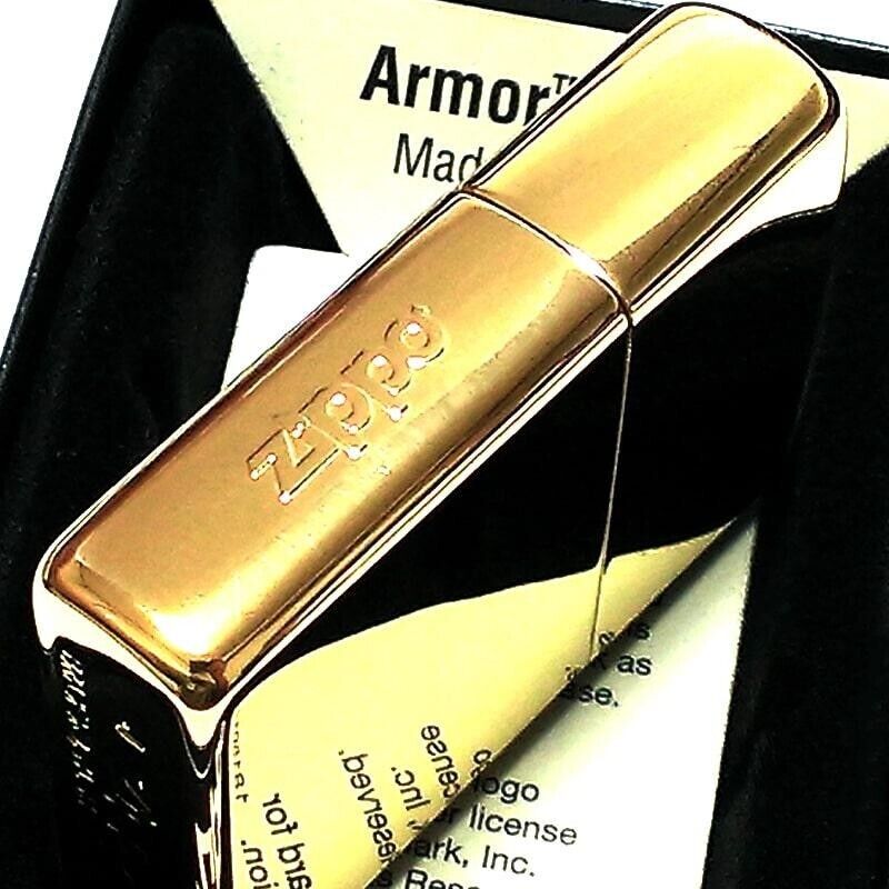 Zippo Oil Lighter 23K Gold 1μ Plating Side Logo Armor Case Zippo Oil Lighter 23K Gold 1μ Plating Side Logo Armor Case