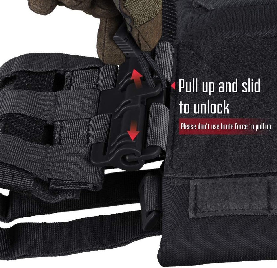 MOLLE Quick Release Buckle Tube Cummerbund Adapter Kit for Plate ...