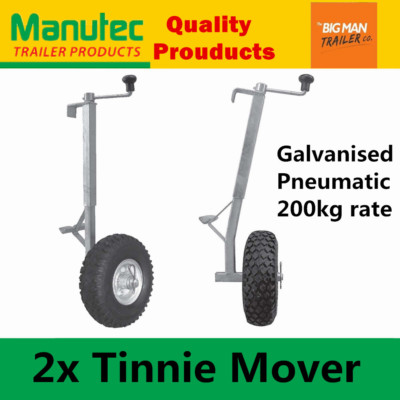 2x Manutec 10" Pneumatic Boat Jockey Tinnie Wheels Mover Wheel ...