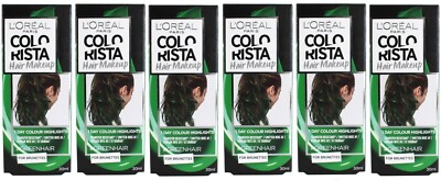 6 x LOREAL PARIS 30mL COLORISTA HAIR COLOUR #GREEN HAIR BRAND NEW ...
