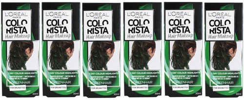 6 x LOREAL PARIS 30mL COLORISTA HAIR COLOUR #GREEN HAIR BRAND NEW | eBay