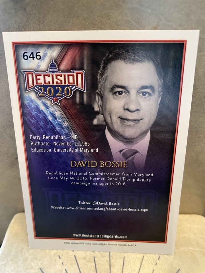 RARE 2020 DECISION ~ DAVID BOSSIE "SILVER DALLAS FOIL" CARD #646 | eBay