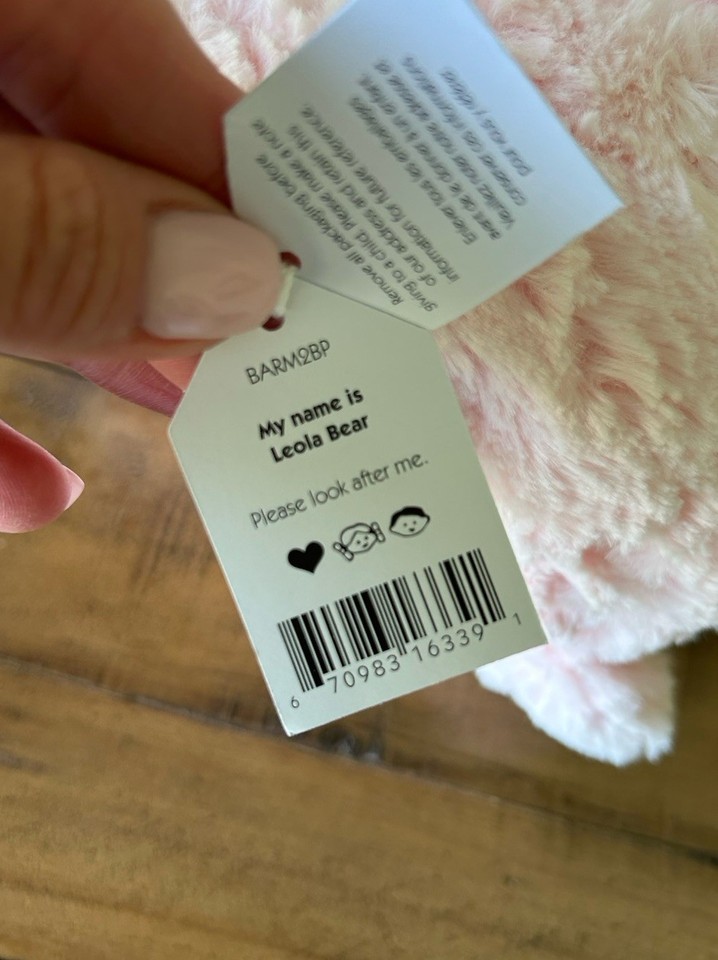 Jellycat Leola Bear Pink Bartholomew NWT 100% Authentic From Jellycat ...