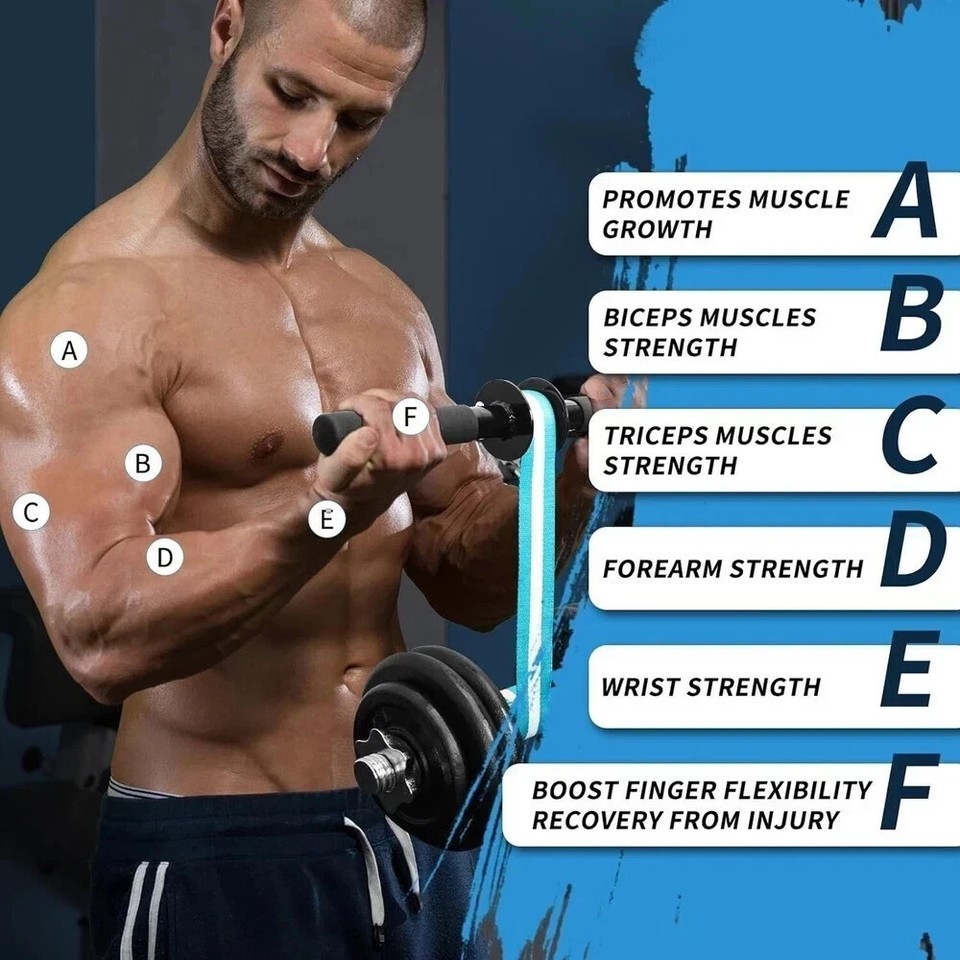 Wrist Roller Forearm Strengthener Exerciser: Forearm Blaster Forearm ...