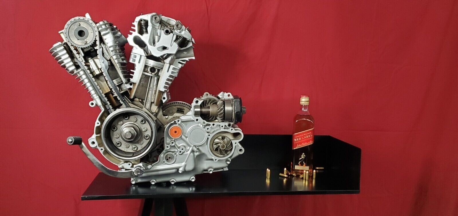 CUT-AWAY ENGINE, MANCAVE ENGINE, MAN CAVE, ENGINE ART SCULPTURE, BAR ...