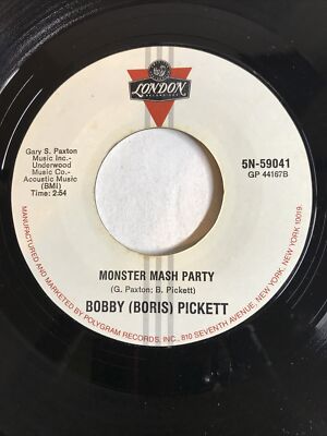 Bobby Boris Pickett Monster Mash Party London (45RPM RPM 7” Single ...