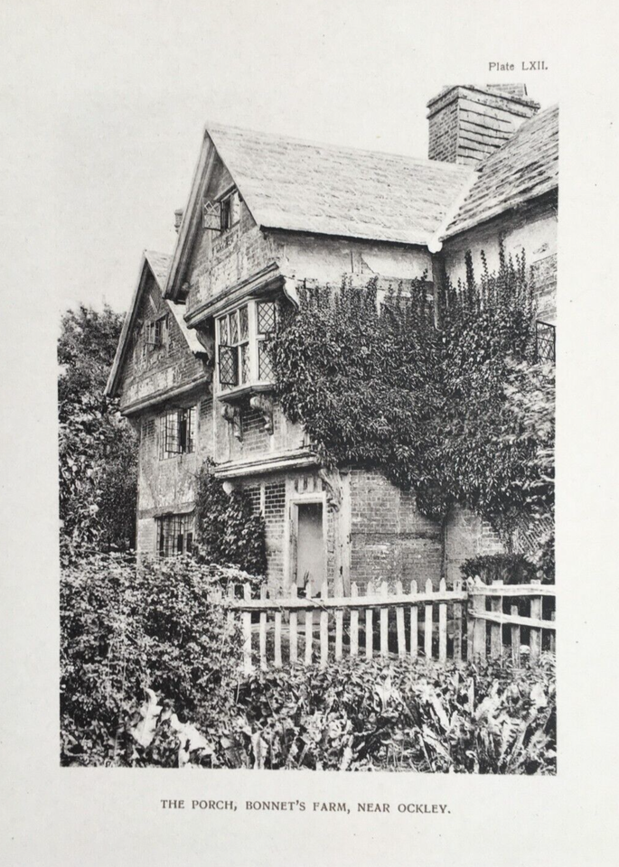 Bonnet's Farm Near Ockley - Surrey - Antique Print 1908 | eBay UK