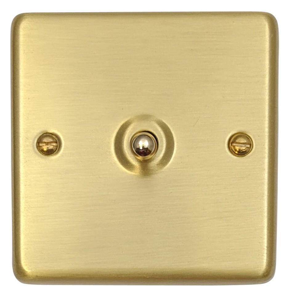 Brushed Satin Brass CSBB Light Switches, Plug Sockets, Dimmers, Cooker ...