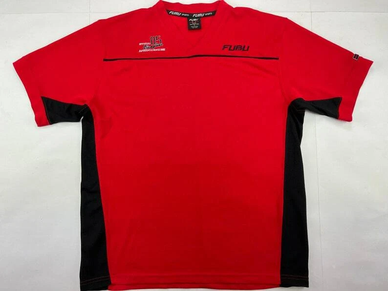 FUBU jersey, red, Fubu 05, vintage hip hop t-shirt 90s hip hop 1990s size 2XL 海外 即決 - スキル、知識