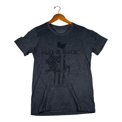 Grunt Style Hell and Back Deep Gray Tactical Military Guns T-Shirt Men ...