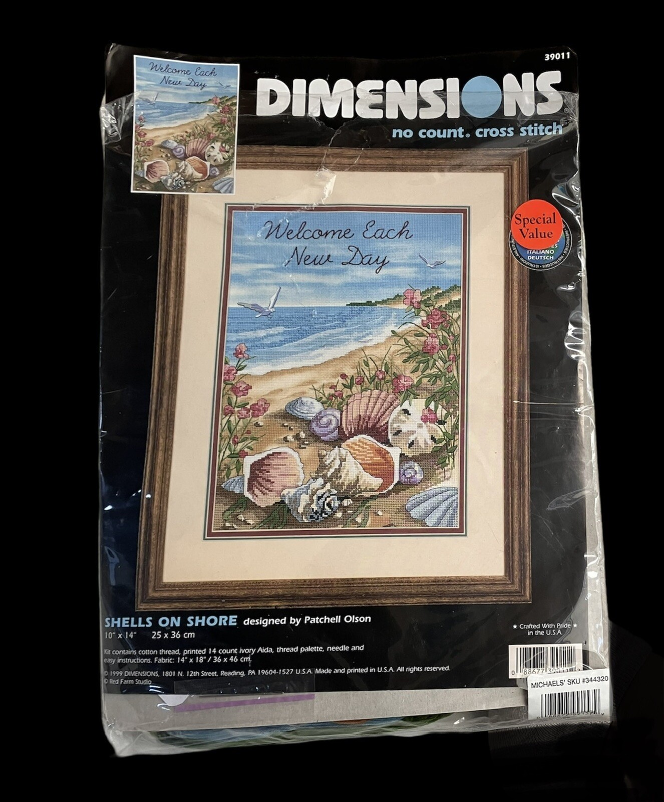 1999 Dimensions No Count Cross Stitch Kit Shells On Shore 39011 ...