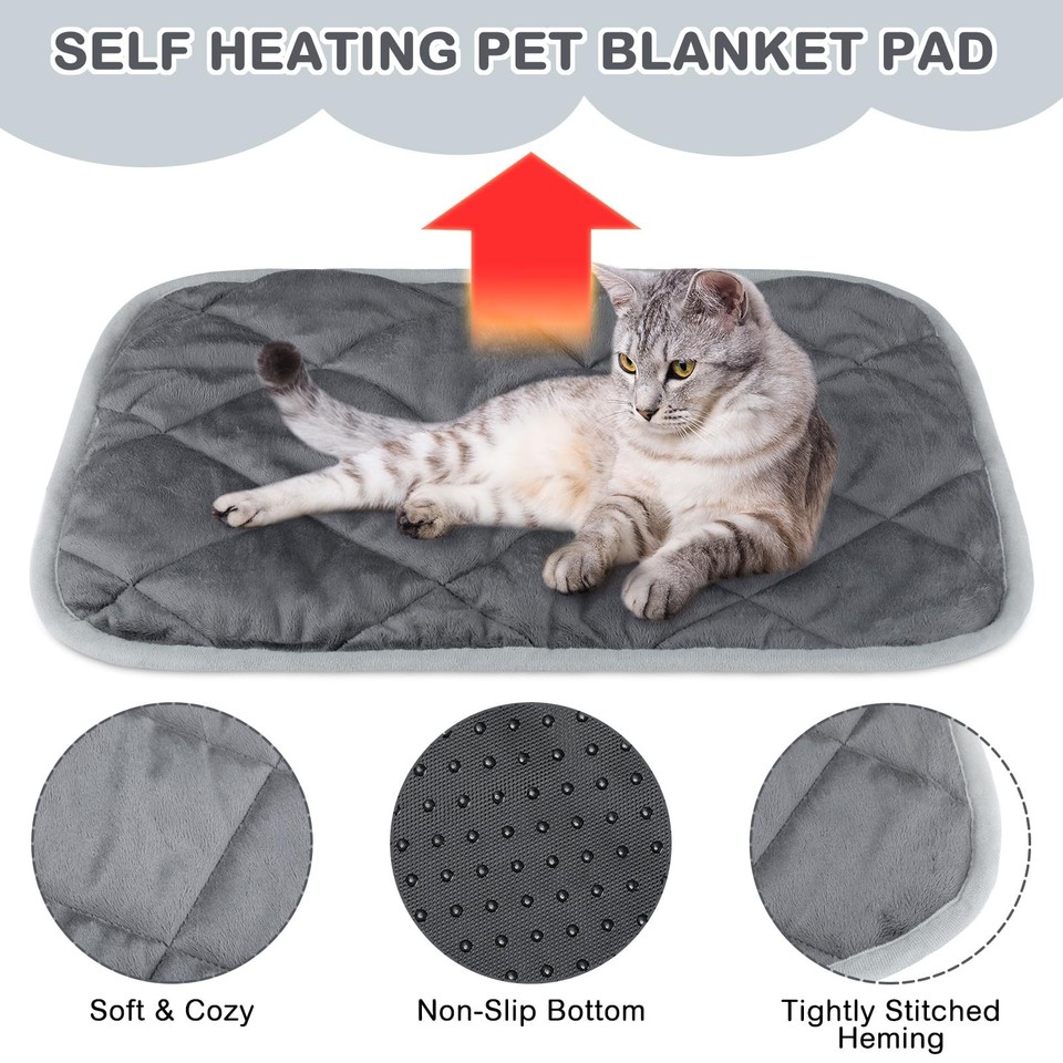 4 Pack Self Heating Cat Pad Self Warming Dog Mat Reflects Body Heat ...