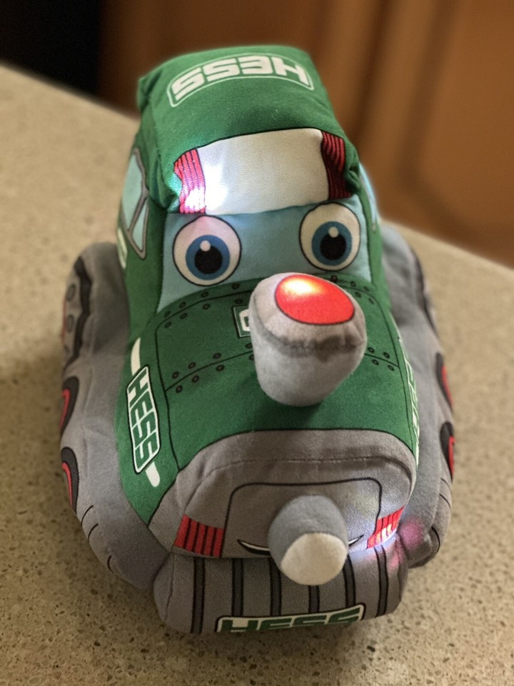 Hess Truck My Plush Choo-Choo Lights and Sounds Green Musical Train ...