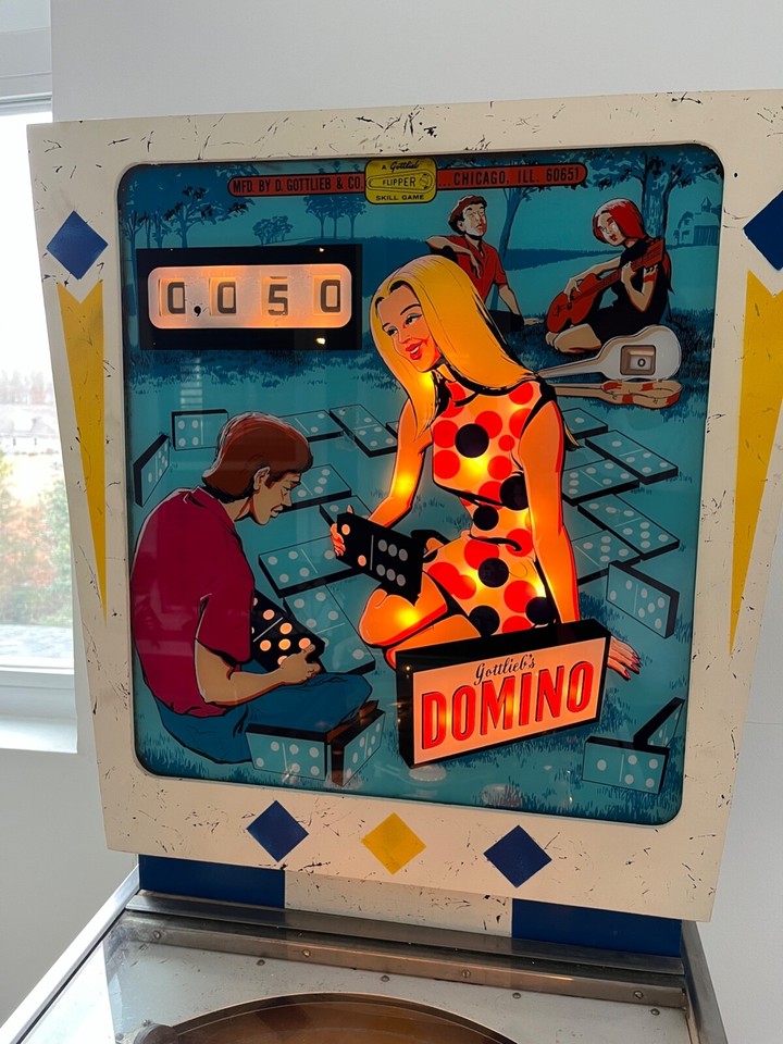 Vintage pinball machine Domino Gottlieb | eBay
