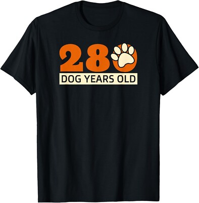 280 Dog Years Old Shirt Funny 40th Birthday Gifts Dogs Lover Gift ...
