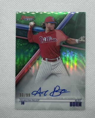 2018 Bowman's Best #B18-ABO Alec Bohm SP /99 Green Refractor Auto Phillies | eBay