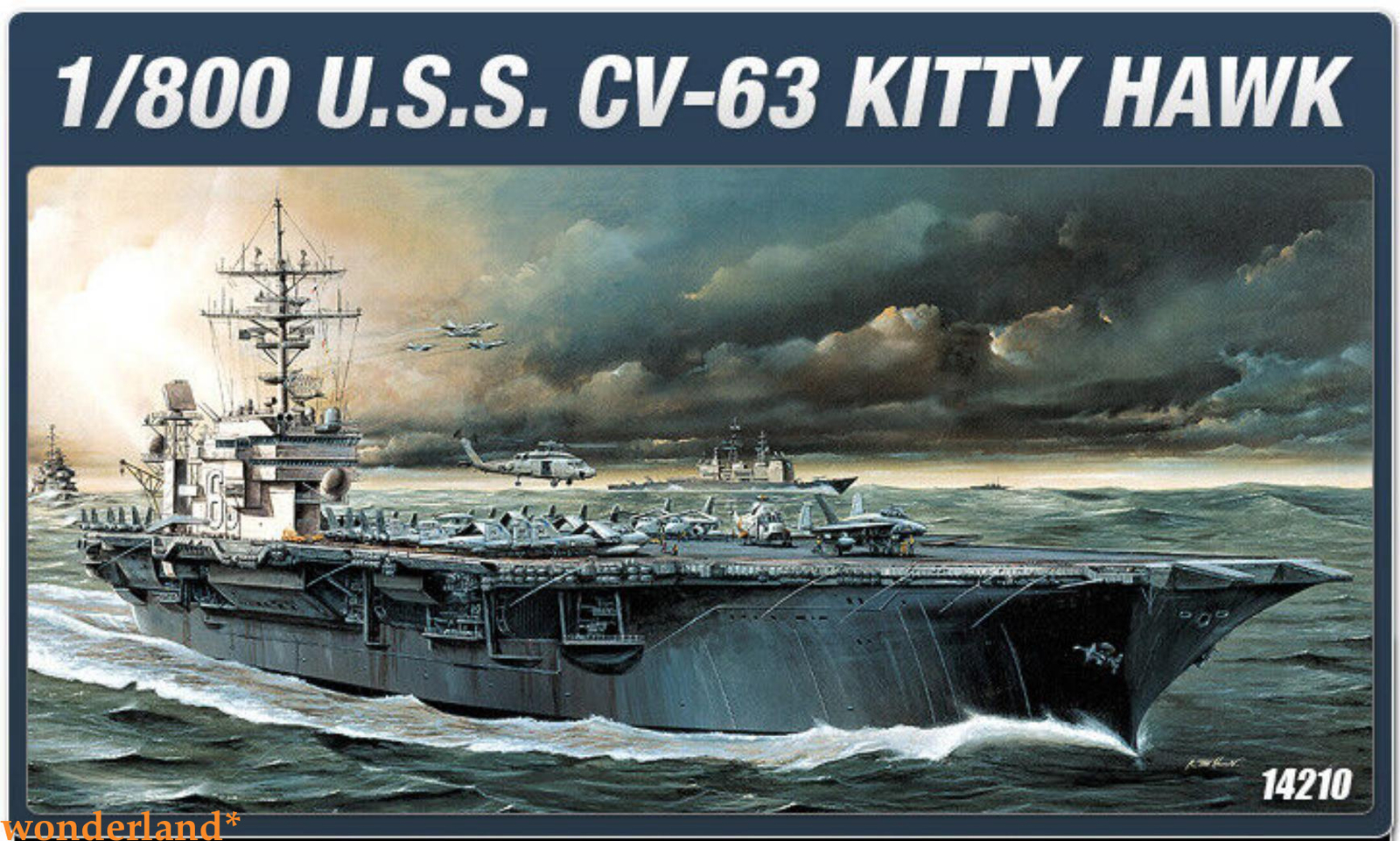 ACADEMY AC14210 1/800 Scale USS Kitty Hawk Plastic Model Kit 14210 CV ...
