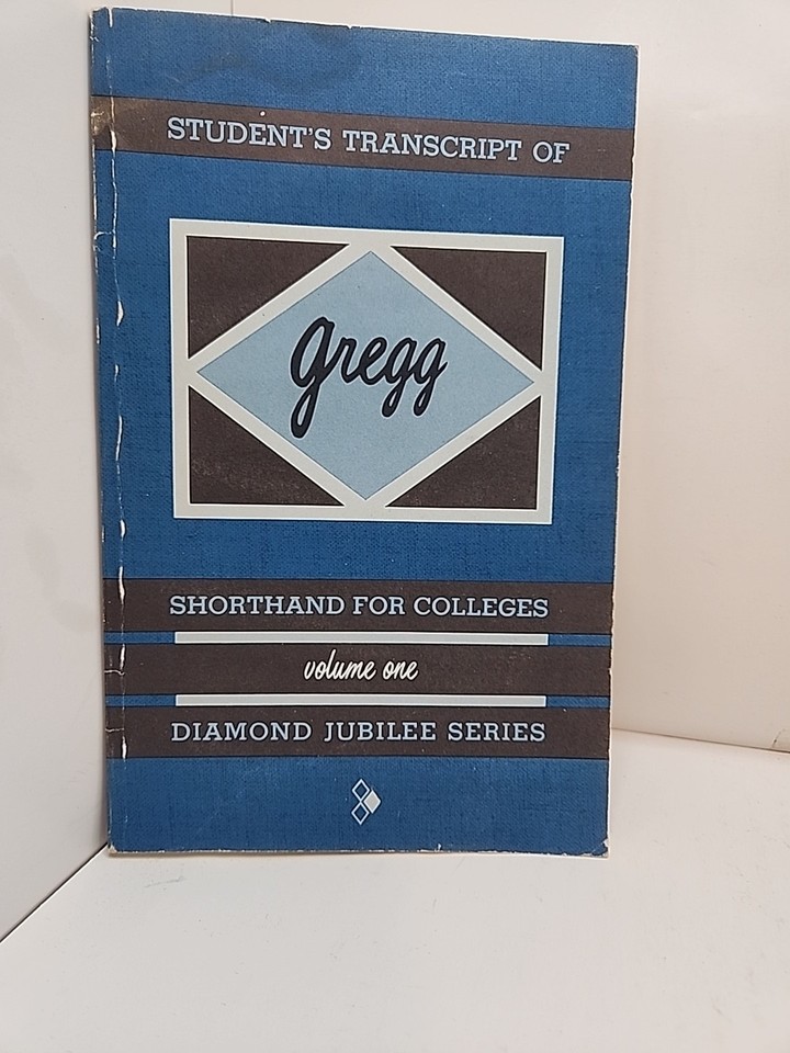 Vintage Student’s Transcript of Gregg Shorthand for Colleges Diamond ...