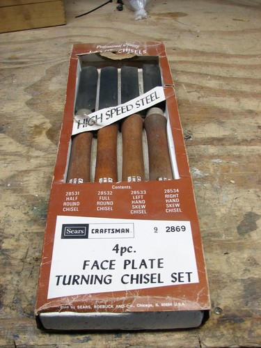 Vintage 4 pc Craftsman High Speed Steel Wood Lathe Tools Chisels U.S.A ...