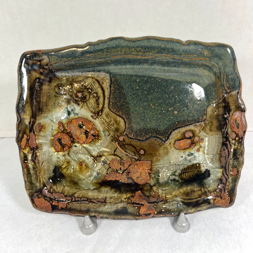 Gordon Batten Tablett Two Rivers Studiokeramik Ton 9 1/2” x 7 1/2 ...