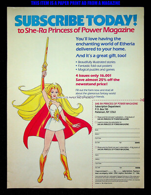 She-Ra Princess of Power Mattel Filmation 1986 Print Magazine Ad Poster ...