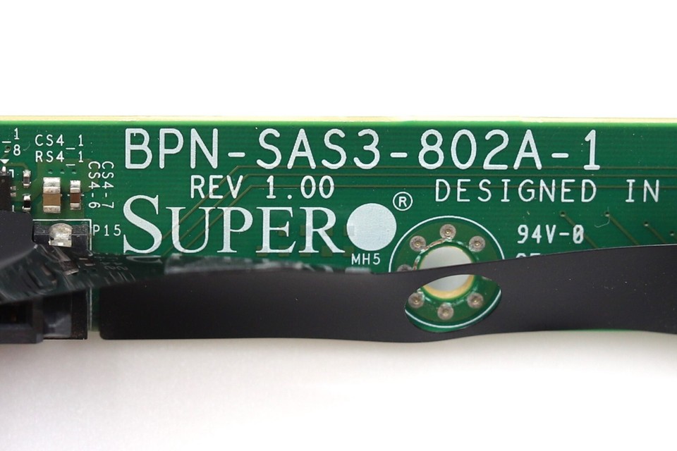 SuperMicro 4x3.5" Quad-Port SAS3/SATA3 Hard Drive Backplane P/N: BPN ...