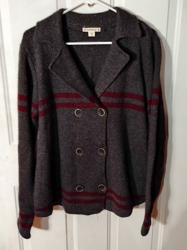 NWOT Women's grey button up sweater size XL by Ruff Hewn | eBay