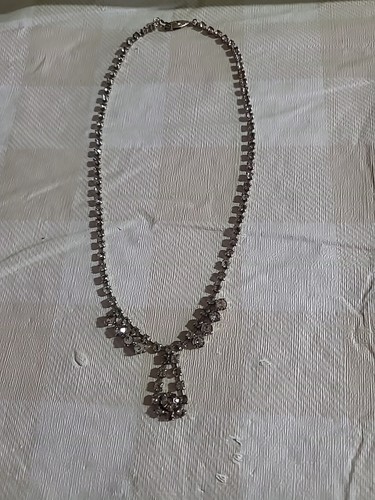 vintage clear rhinestone necklace | eBay