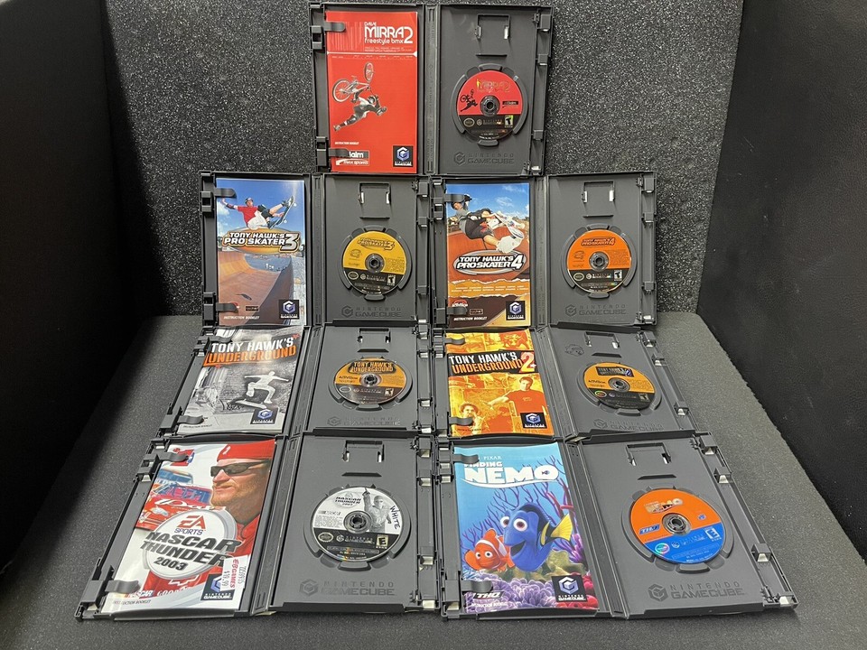Nintendo GameCube Game Lot 7 All CIB Tony Hawk Dave Mirra Finding Nemo ...