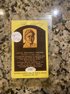 Autographed Signed 1964 Lucius Benjamin Appling Baseball Hall of Fame ...
