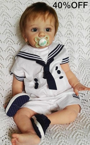 Newborn Baby Boy Set Simulator Doll Silicone Lifelike Toddler Soft ...