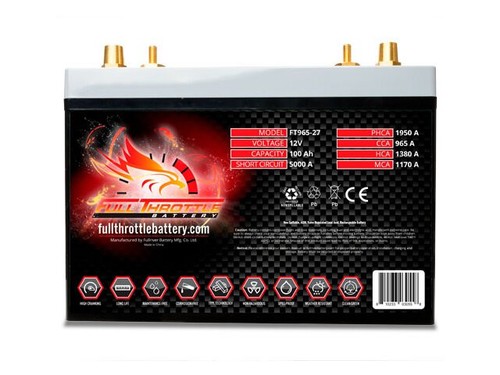 For 1964-1966 Pontiac GTO Battery Fullriver 31343ZYDR 1965 6.4L V8 GAS ...