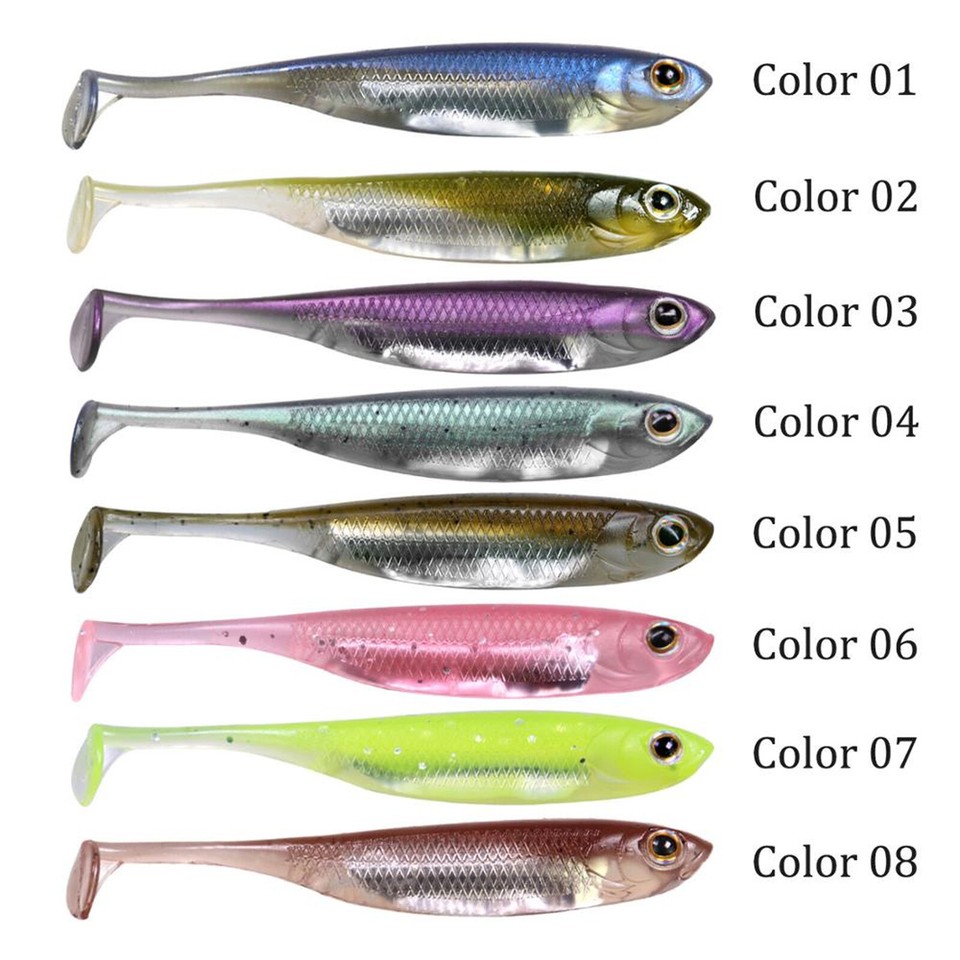 Thkfish 6pcs Soft Plastic Fishing Lure Bait Paddle Tail Swimbaits ...
