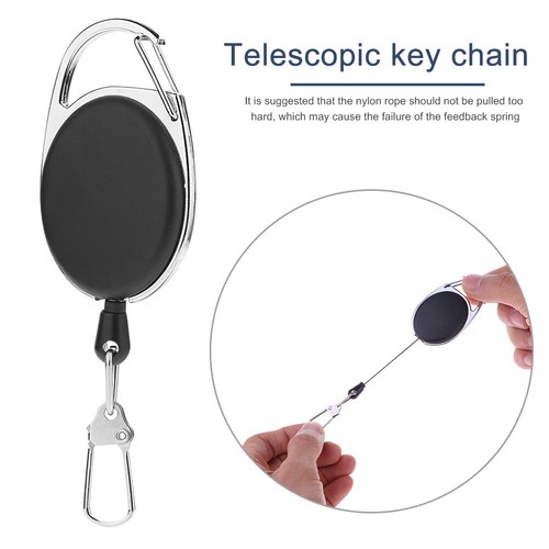 Telescopic Wire Rope Anti Lost Key Ring Keychain Retractable Gear ...