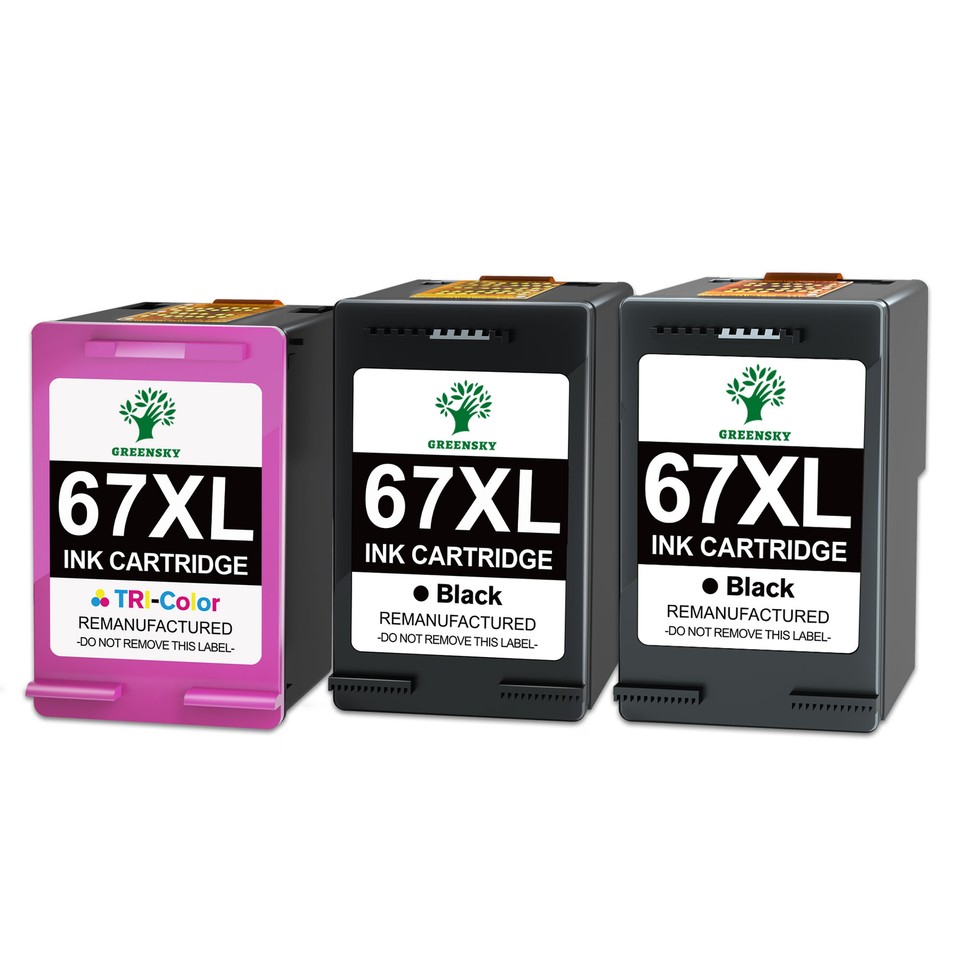67XL Ink Cartridges for HP 67 Ink Deskjet 2700e 2755e 4152 4155e ENVY ...