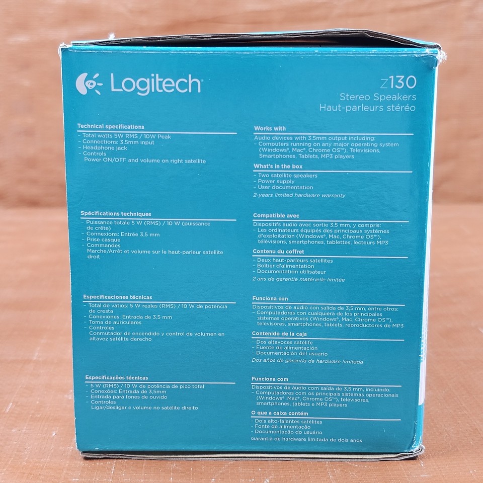 Logitech Z130 10W Speakers Full Stereo Immersive Sound (New in Box) | eBay